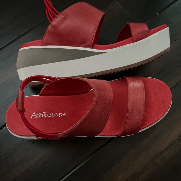 Antelope | Shoes | Nwt Antelope Sandals C44 Calissa Red Leather | Poshmark